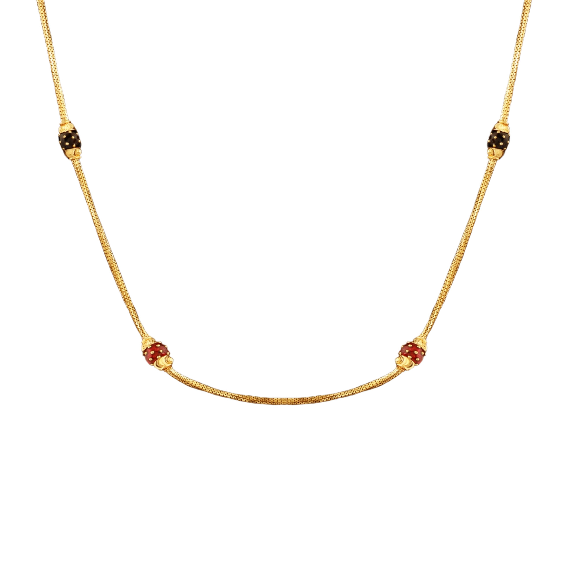 Hira Panna 22k Exclusive Gold Indrajeet Mala Chain - Hira Panna Jewellers