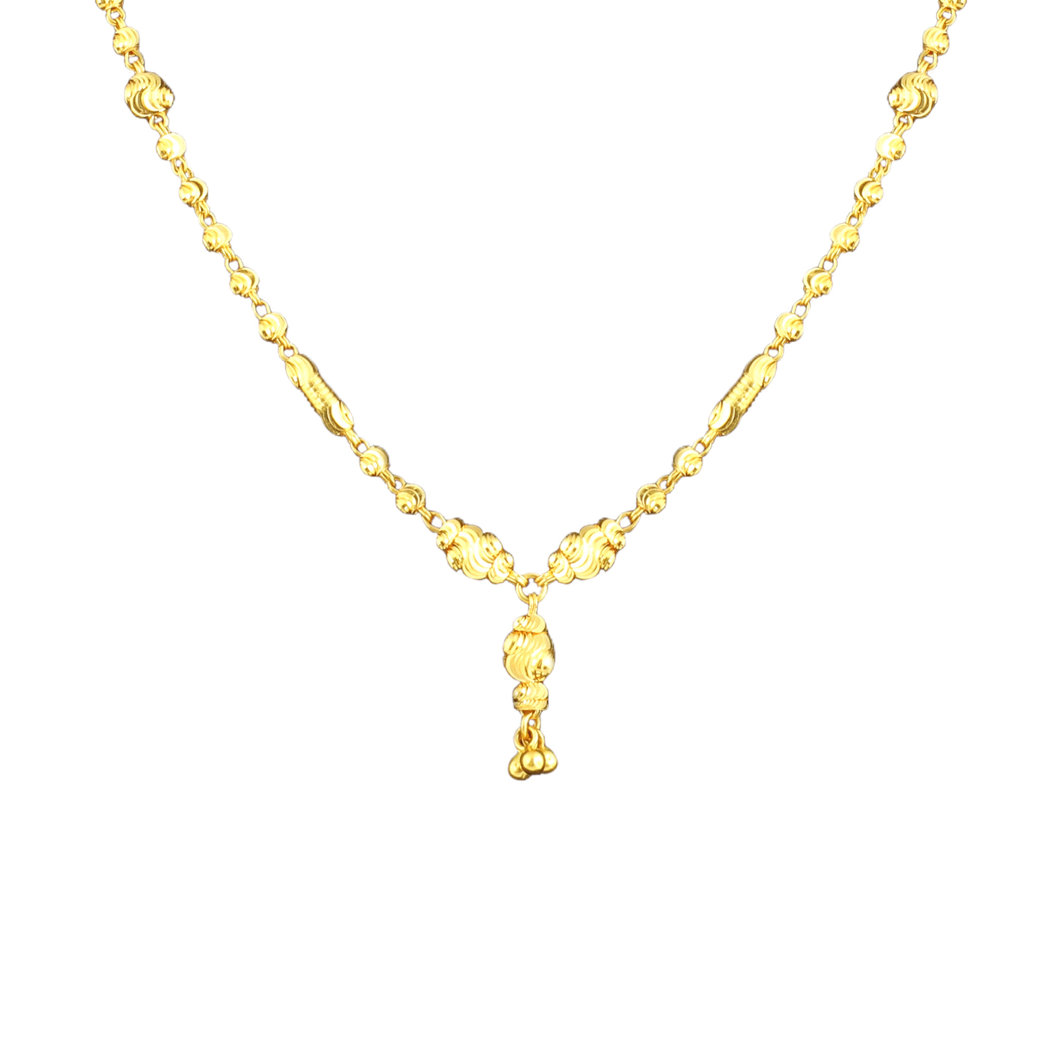 Hira Panna 22k Exclusive Gold Kanthi Chain - Hira Panna Jewellers