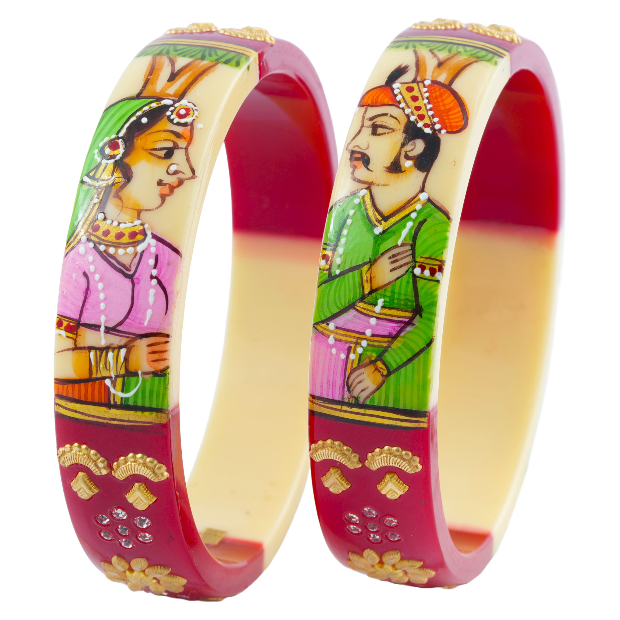 Hira Panna 22k Gold Pola Churi For Party & Wedding Wear - Hira Panna ...