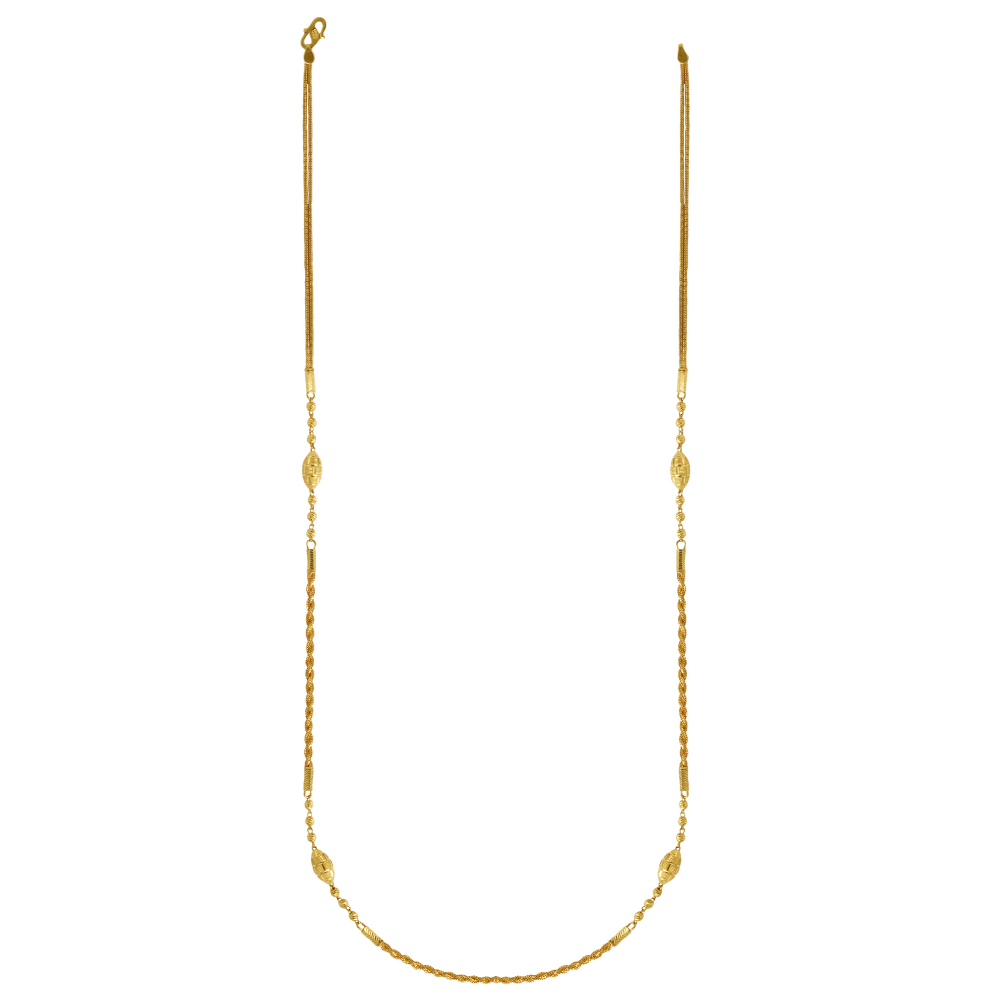 Hira Panna 22k Exclusive Gold Rope Chain For Party & Wedding Wear ...