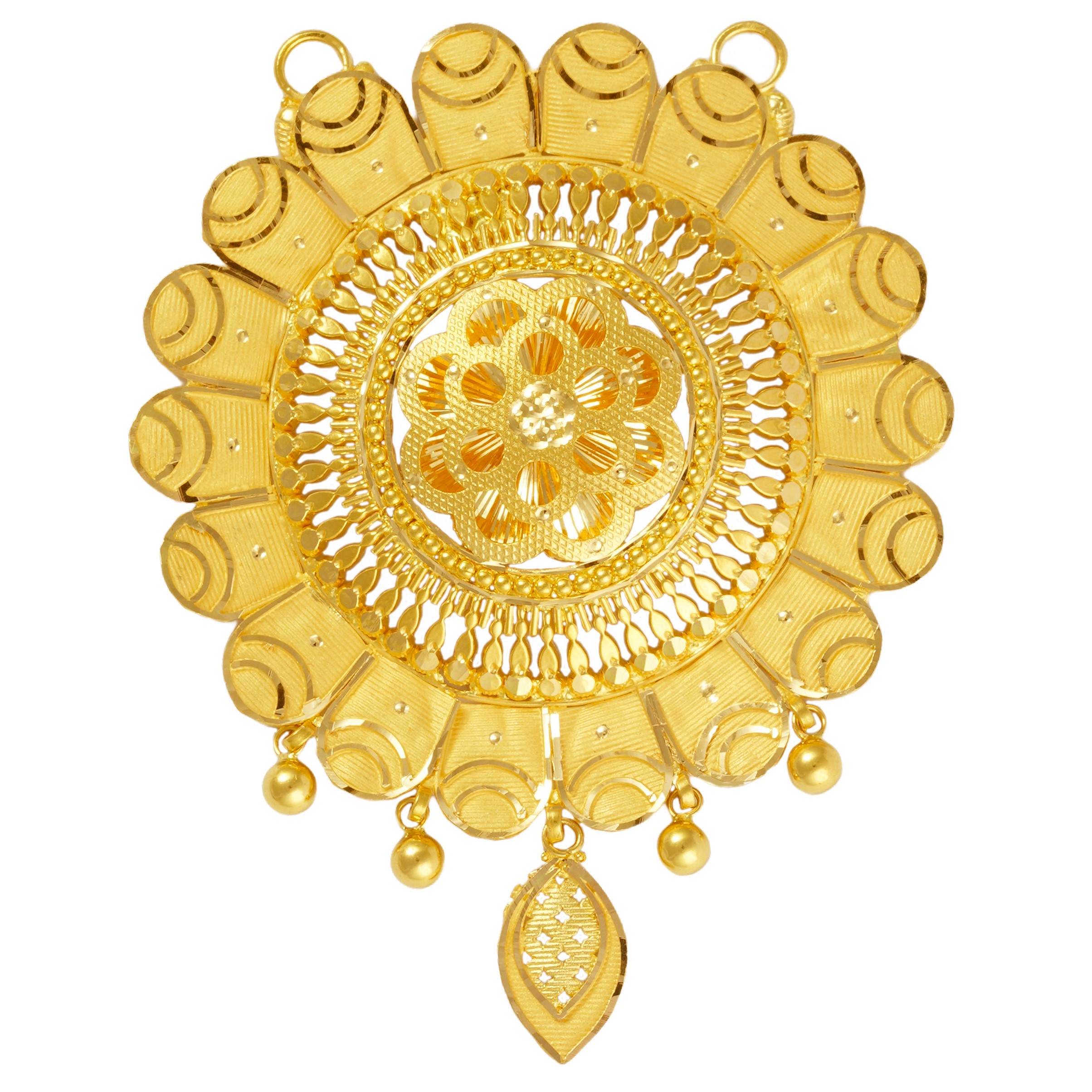 Hira Panna 22k Gold Mangalsutra Locket - Hira Panna Jewellers