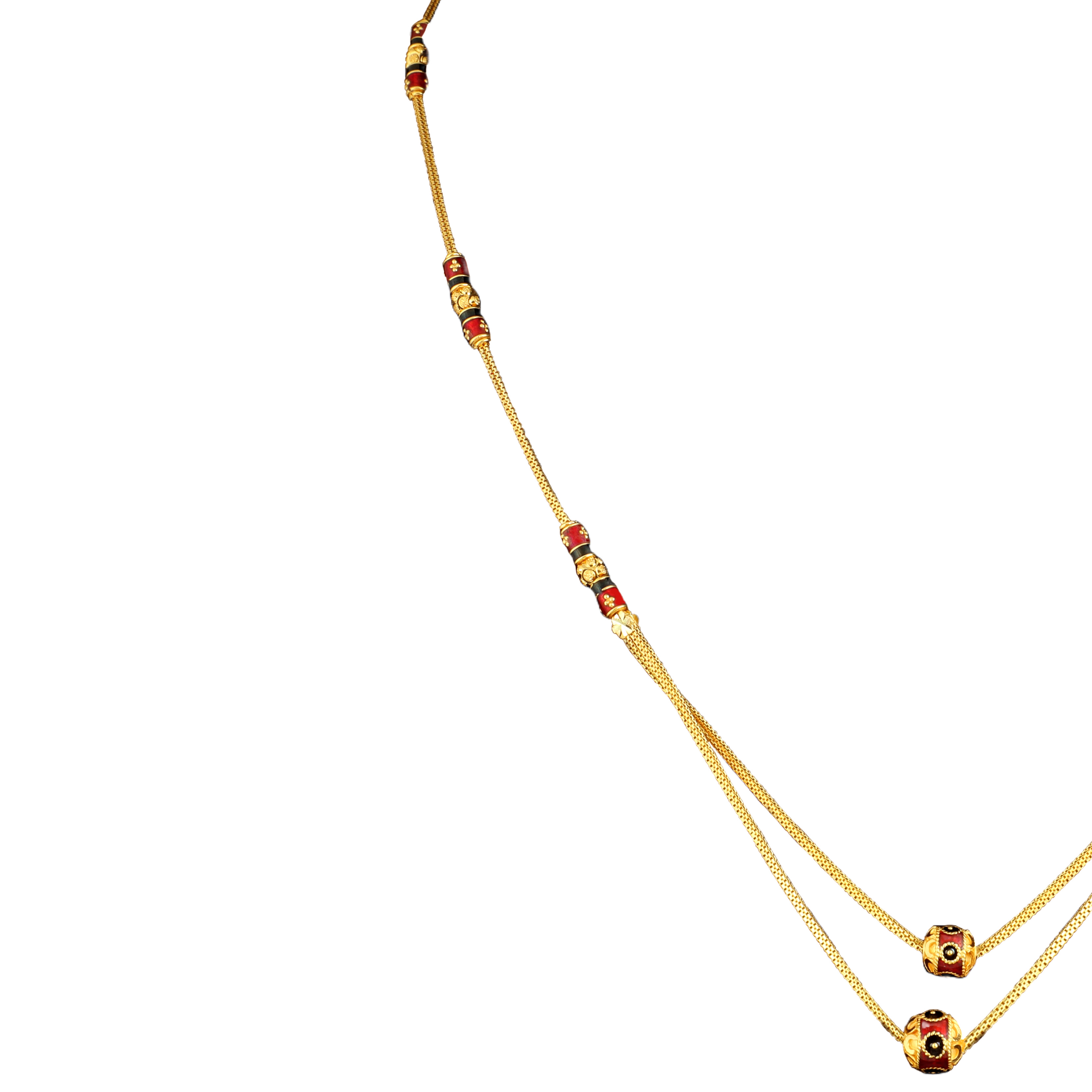 Hira Panna 22k Exclusive Gold Indrajeet Mala Chain - Hira Panna Jewellers