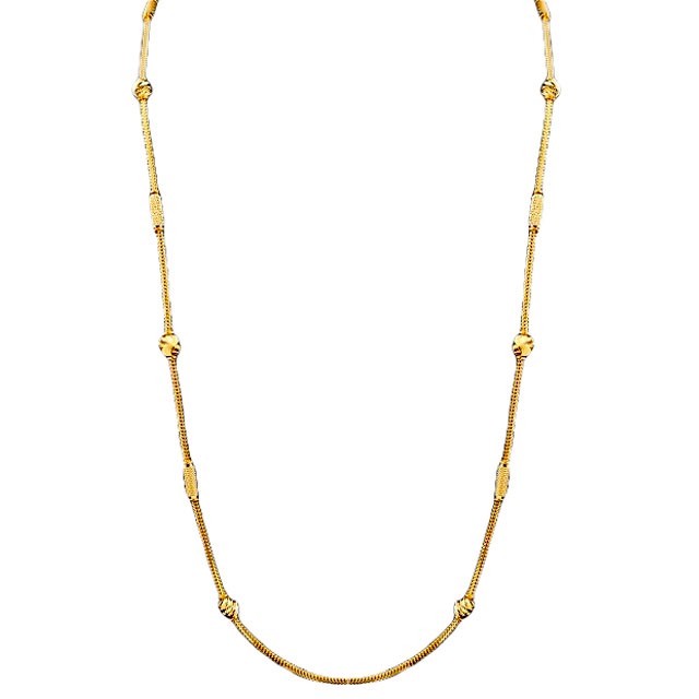 Hira Panna 22k Exclusive Gold Kanthi Chain - Hira Panna Jewellers