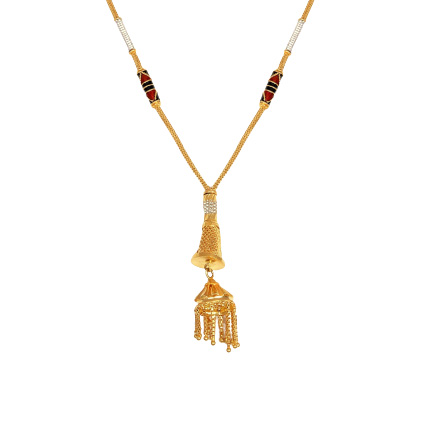 Hira Panna 22k Exclusive Gold Kanthi Chain - Hira Panna Jewellers