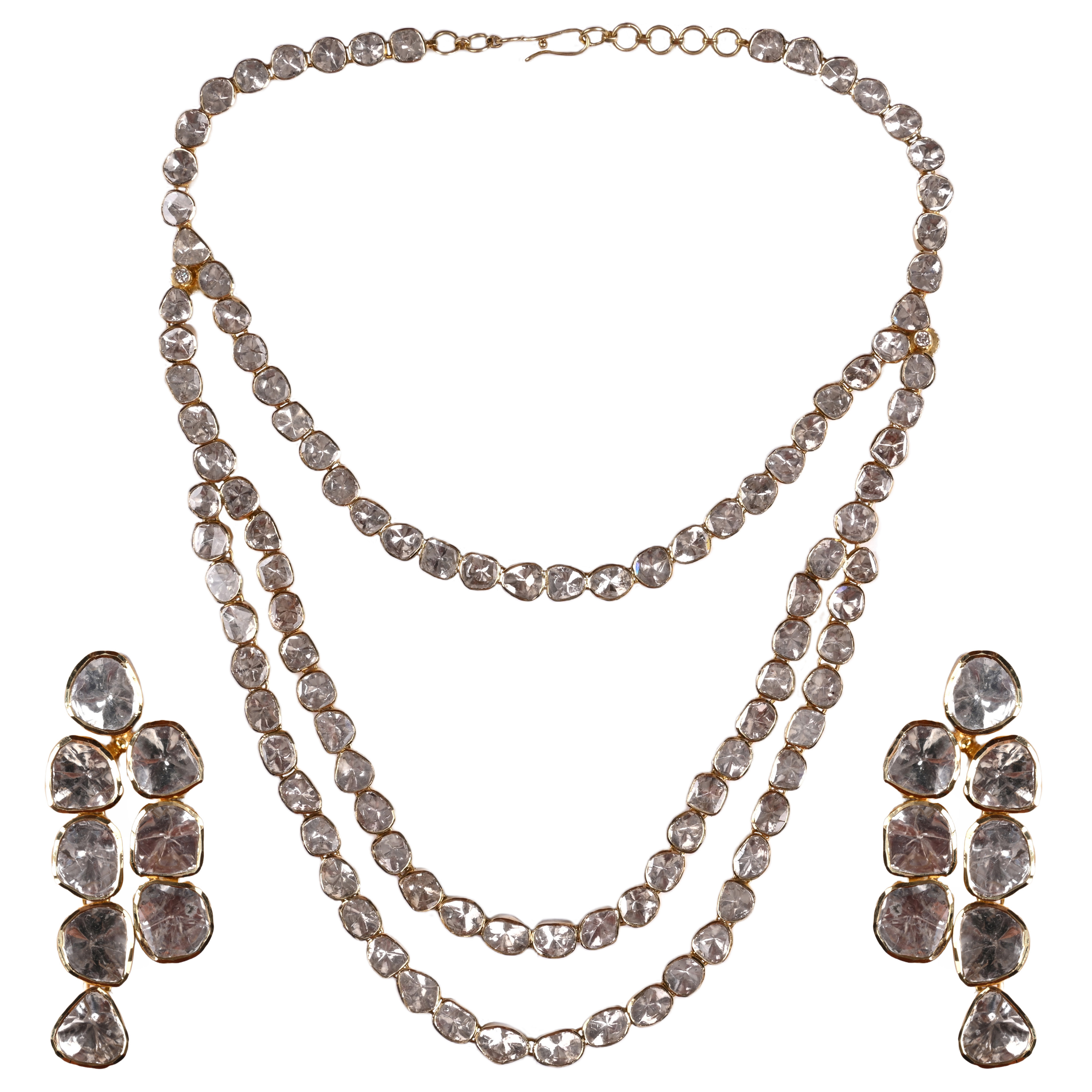 Hira Panna 18k Diamond Polki Set - Hira Panna Jewellers