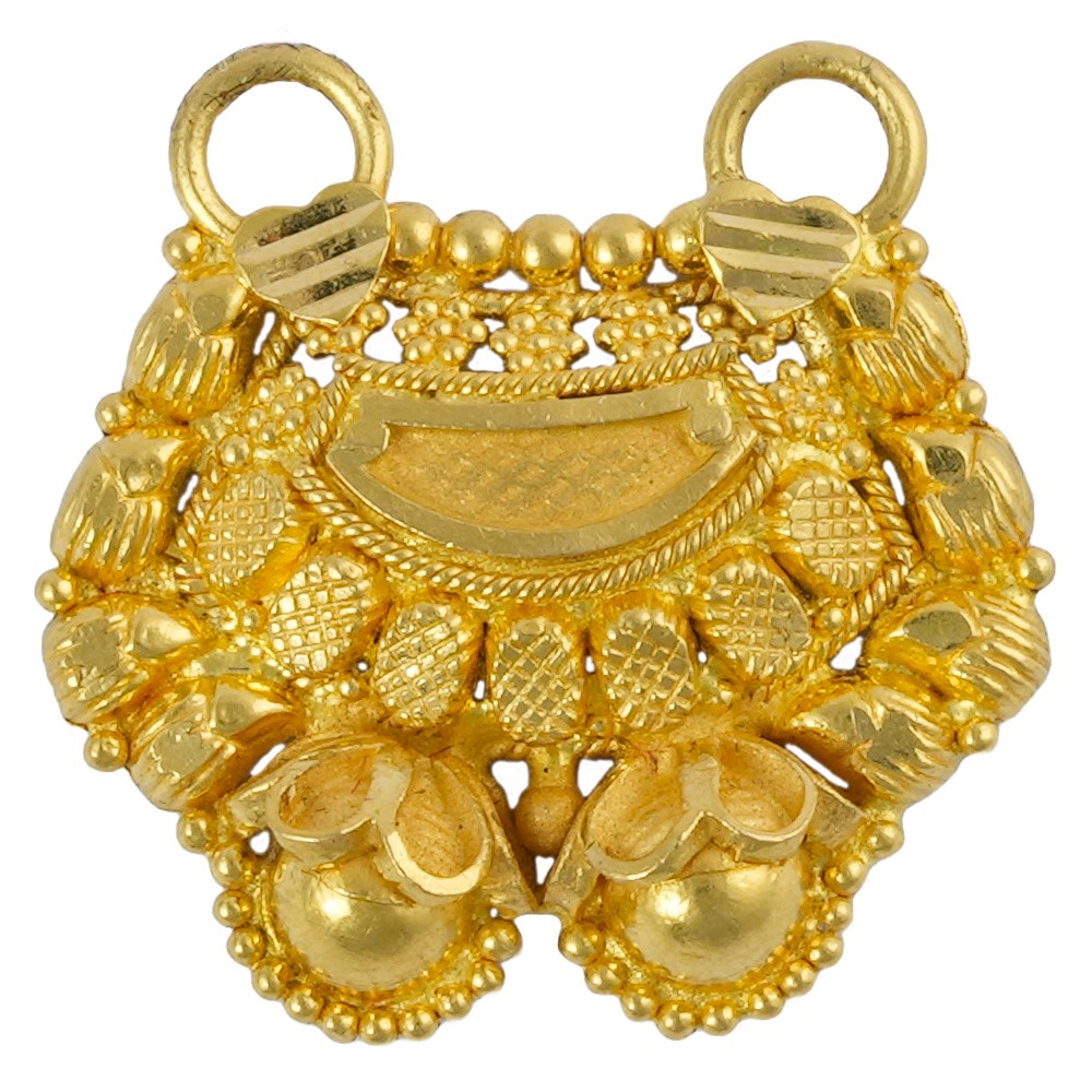 Hira Panna 22k Gold Mangalsutra Locket - Hira Panna Jewellers