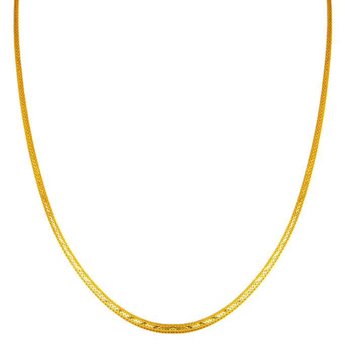 Hira Panna 22k Exclusive Gold Plain Chain - Hira Panna Jewellers