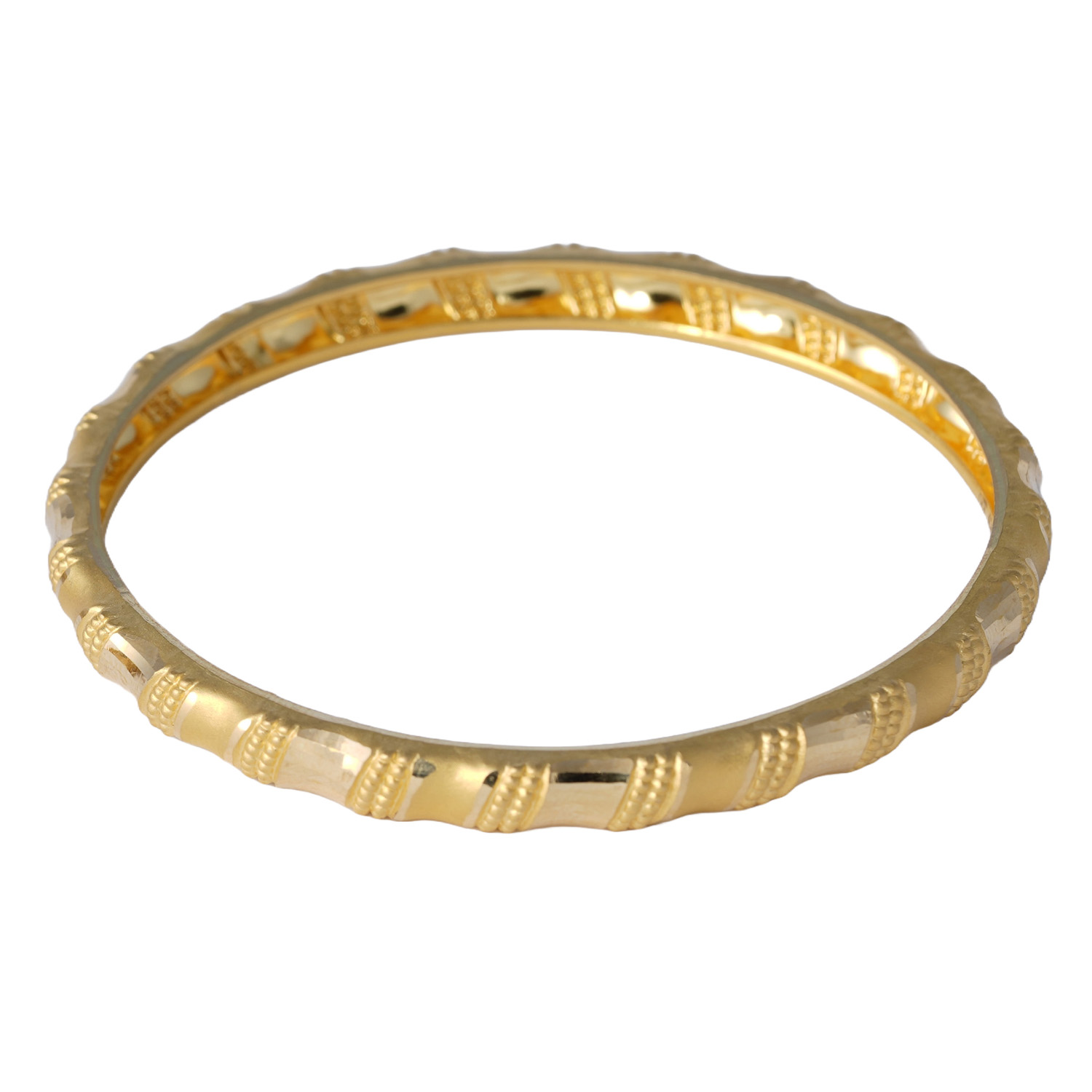 Hira Panna 22k Exclusive Gold Traditional Bangle - Hira Panna Jewellers